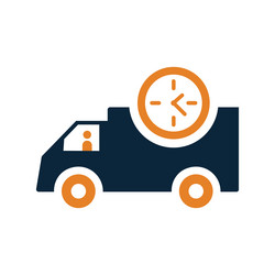 On-time delivery schedule pickup icon Royalty Free Vector