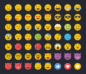 Emoji set Royalty Free Vector Image - VectorStock
