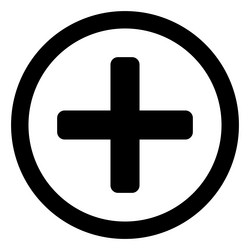 Plus icon set add icon addition sign Royalty Free Vector