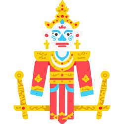 Wayang history puppet culture tradition Royalty Free Vector