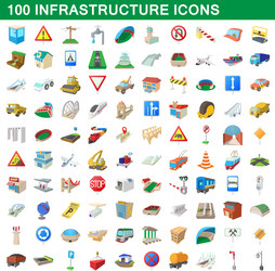 Infrastructure icons set Royalty Free Vector Image
