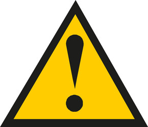 General hazard symbol sign warning sign Royalty Free Vector