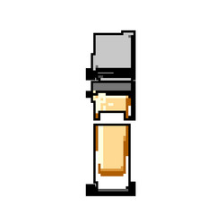 Smear foundation cream game pixel art Royalty Free Vector