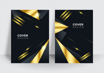 Modern black cover design set luxury creative Vector Image
