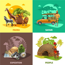 Safari Animal Icon Set Royalty Free Vector Image