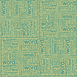 A pattern words words different sizes Royalty Free Vector