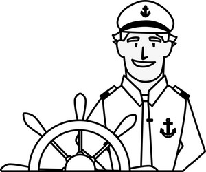 Isolated captain driver person design Royalty Free Vector