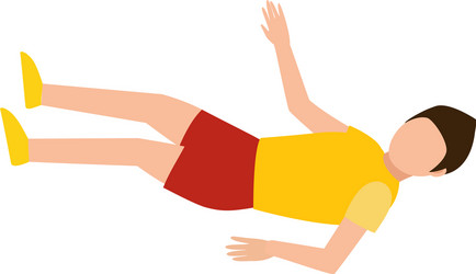 Relax young man lying in the floor Royalty Free Vector Image