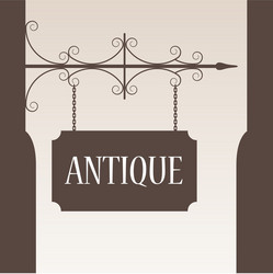 Old vintage signboard Royalty Free Vector Image