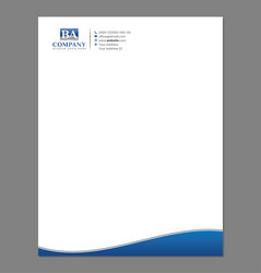 Blank letterhead template for print with logo Vector Image