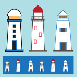 Tangram house aircraft candle lighthouse Vector Image