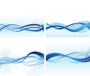 Abstract wave set Royalty Free Vector Image - VectorStock