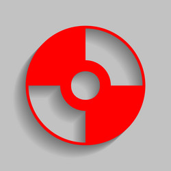 Floppy disk sign red icon with soft Royalty Free Vector