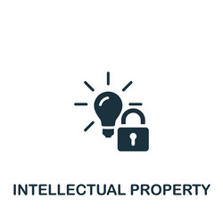 Intellectual property icon monochrome simple sign Vector Image
