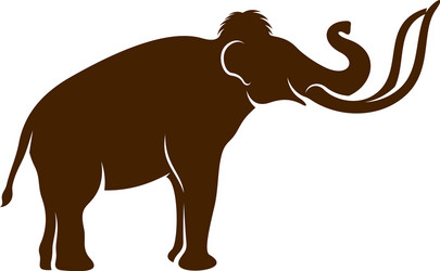 Mammott logo design template silhouette Royalty Free Vector