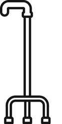 Wood walking stick icon outline style Royalty Free Vector