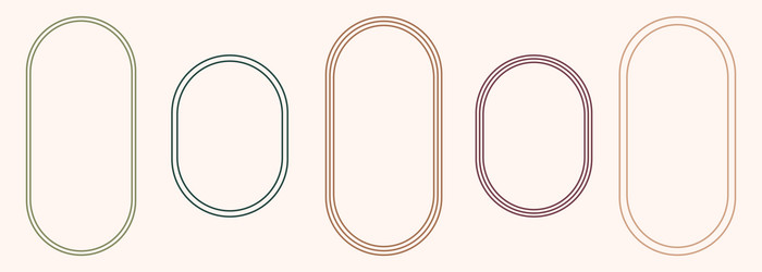 Modern minimalist aesthetic line arch frames Vector Image