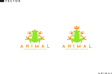 Red eyed tree frog logo colorful small animal Vector Image