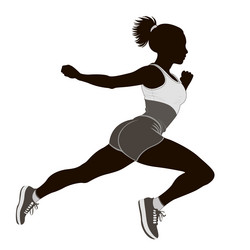 Running woman abstract silhouette Royalty Free Vector Image