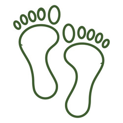 Left foot footprint outline high quality Vector Image