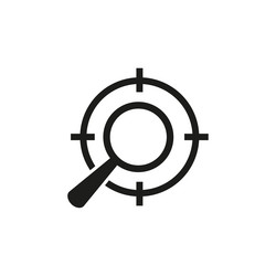 Crosshair target aim mark icon reticle symbol Vector Image