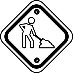 Diamond caution sign icon Royalty Free Vector Image