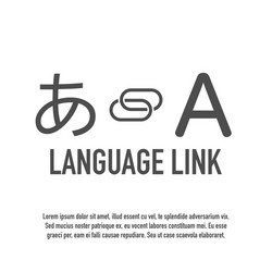 Foreign language translation creative icon logo Vector Image