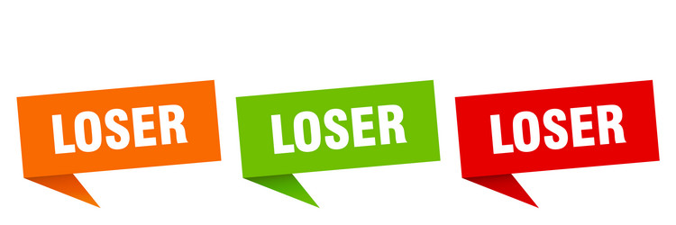 Loser banner speech bubble sign Royalty Free Vector Image