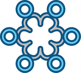 Teamwork icon abstract people and support design Vector Image