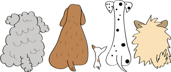 Rear View Dog Vector Images (99)