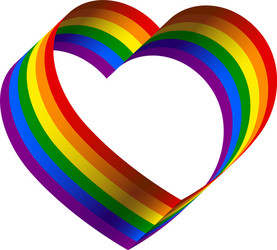 Colorful rainbow heart Royalty Free Vector Image
