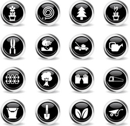 Landscape design icon set Royalty Free Vector Image