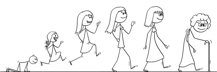 Cartoon of human evolution process progress Vector Image