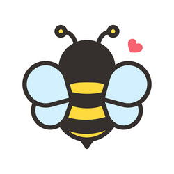 Cute bee cartoon character hexagon honeycomb Vector Image