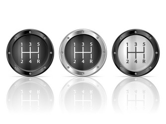 Gear shift Royalty Free Vector Image - VectorStock