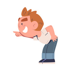 Classmate mocking and pointing at boy bad Vector Image