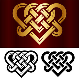 Celtic Heart Knot Flower Royalty Free Vector Image