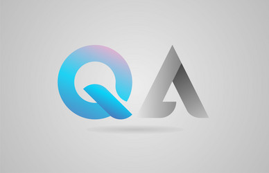 Alphabet letter qa q a combination for logo Vector Image