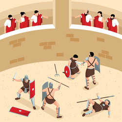 Roman soldier character trained fighter Royalty Free Vector
