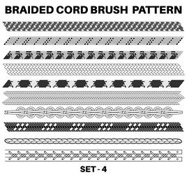 Drawstring cord flat sketch set of draw string Vector Image