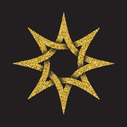 Tribal symbol in six pointed star form Royalty Free Vector