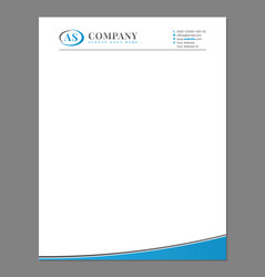 Blank letterhead template for print with logo Vector Image