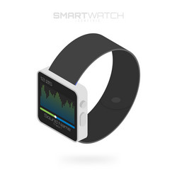 Isometric smart watches isolated on white Vector Image