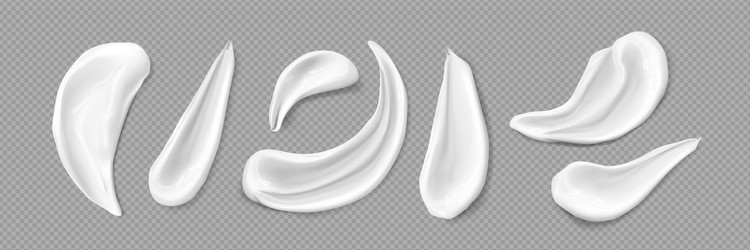 White translucent cream or lotion swatch Vector Image