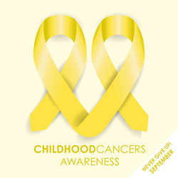 Childhood cancer ribbon Royalty Free Vector Image