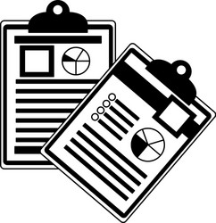 Office clipboard document report diagram Vector Image