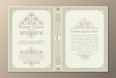 Vintage book layouts from creative design Vector Image