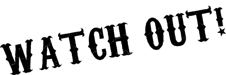 Watch out rubber stamp Royalty Free Vector Image