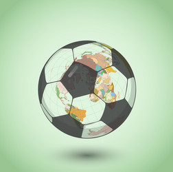Football world continent map territory sch Vector Image
