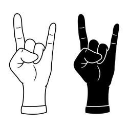 Hand gesture showing symbol of rock Royalty Free Vector